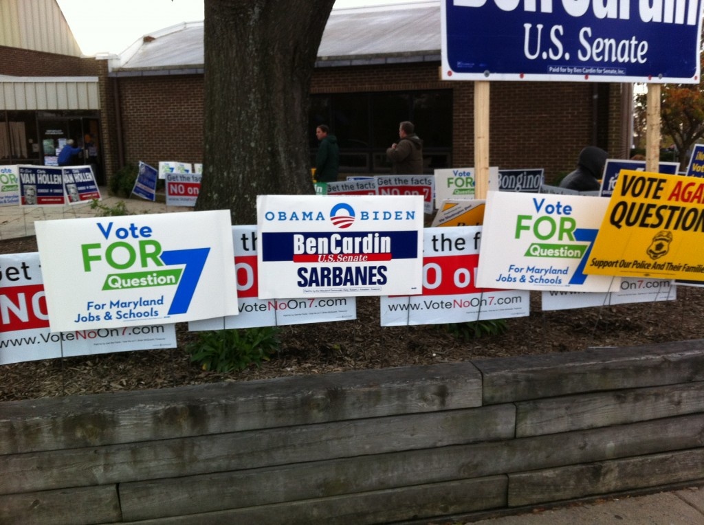 Signs At Entrance to Bauer Recreation Center Early Voting Nov 2 ...