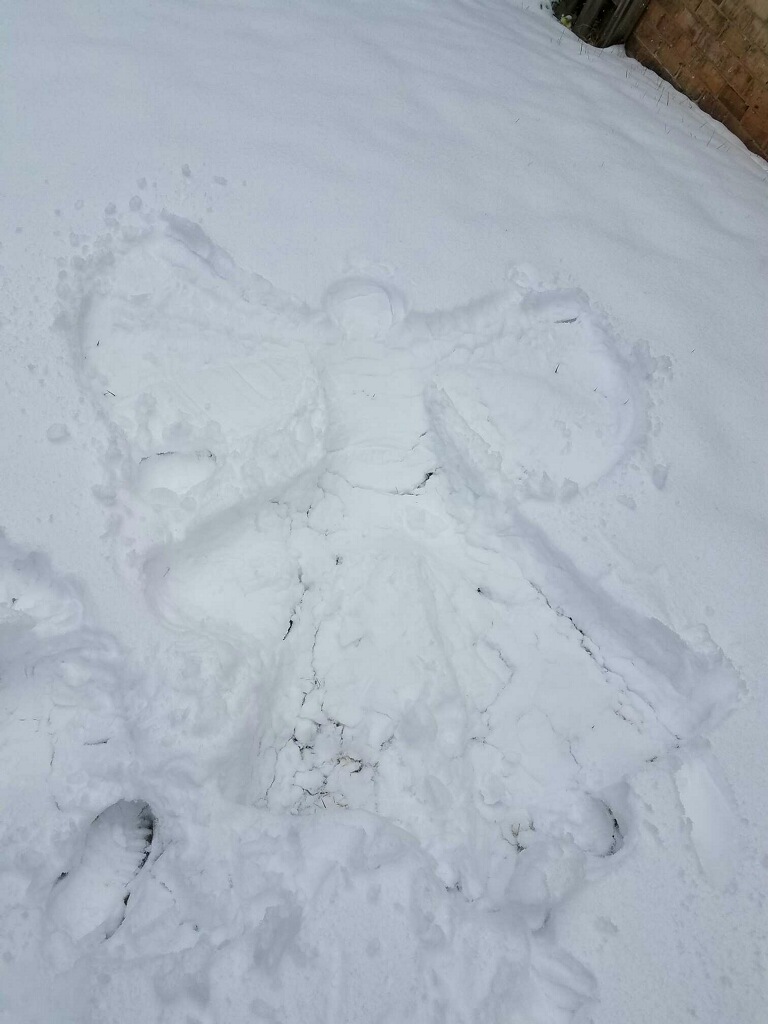MK angel imprint in snow | Montgomery Community Media