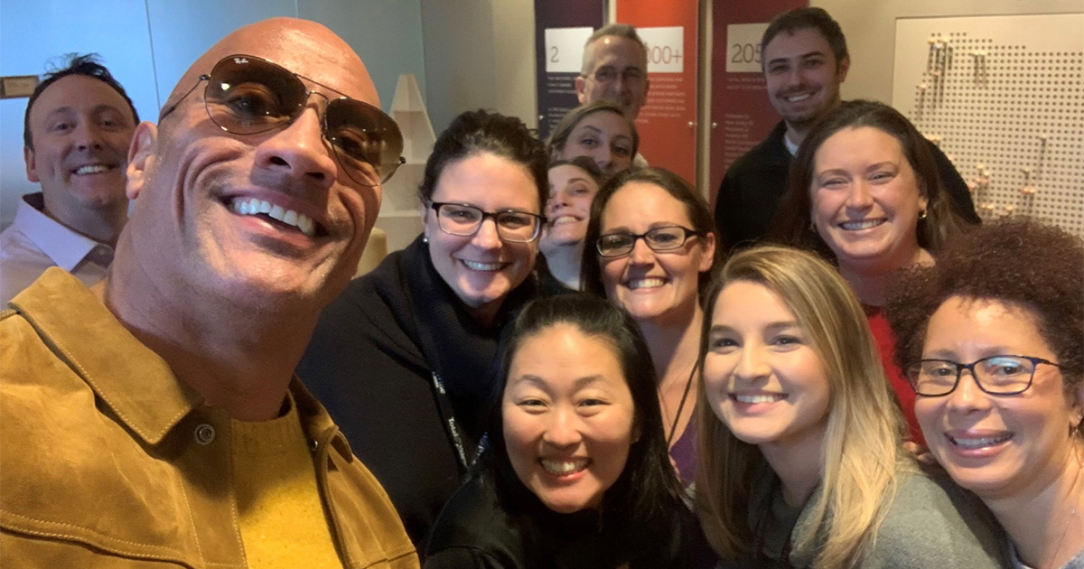 ‘The Rock’ Visits Total Wine Headquarters in Bethesda | Montgomery ...