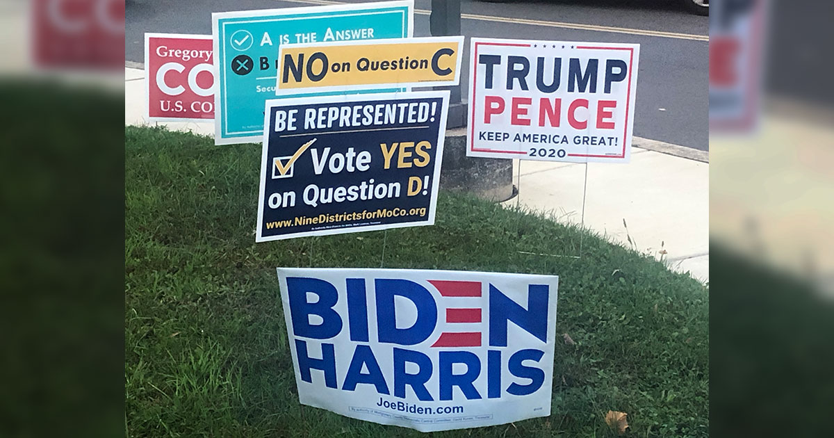 County Conducts Annual Sweep to Remove Political Signs | Montgomery ...